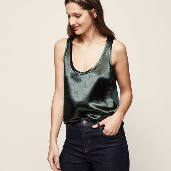 Reiss | Tops | Reiss Hula Silk Front Top | Poshmark